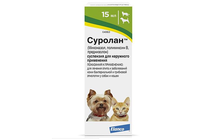 Суролан ушные капли для кошек: инструкция, отзывы, цена